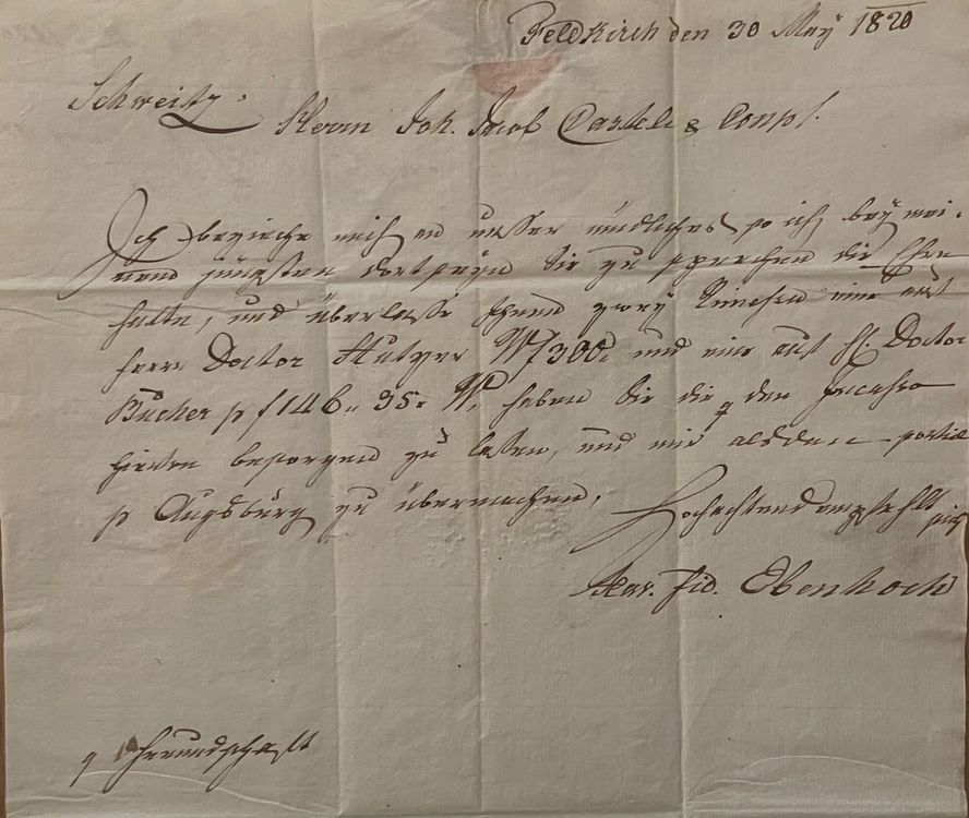 Antiken Handgeschriebene Brief mit Stempfel (Gebraucht) in Root für CHF ...