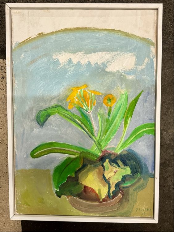 Blumenbild Ölgemälde Frühling Frühlingsdeko signiert gerahmt (Gebraucht) in Untervaz für CHF ...