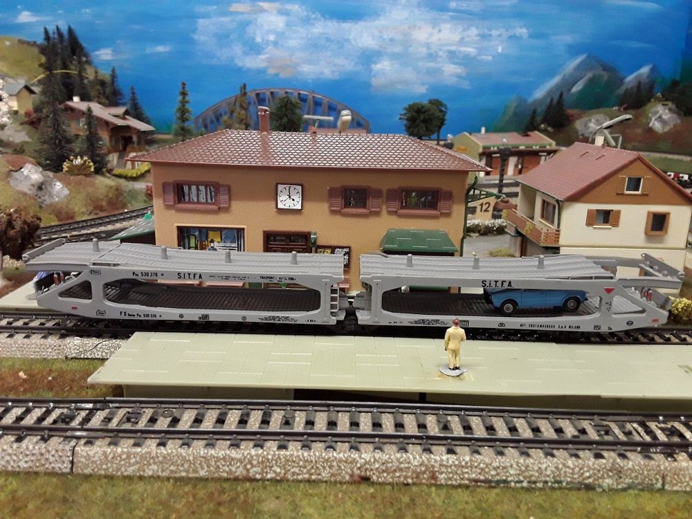 Modelleisenbahn Lima _ Autotransporter S.I.T.F.A _ Spur H0 (Gebraucht ...