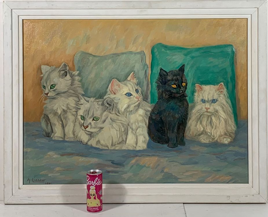 Annie Lierow (1879-1964) grosses Gemälde Katzen (Gebraucht) in für CHF ...