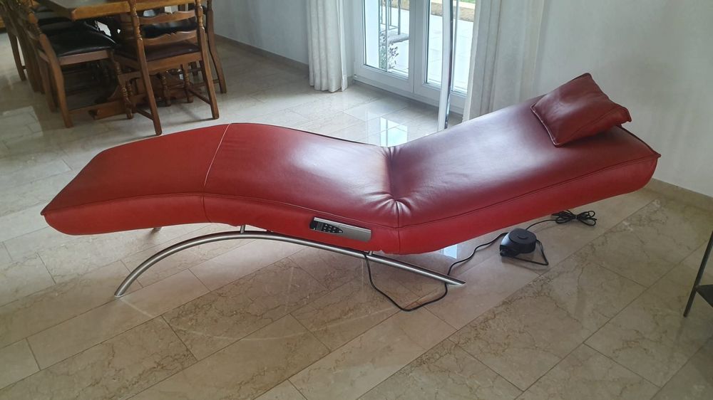 Relax-Liege Koinor mit Massagefunktion Bezug Leder in rot | Kaufen auf ...