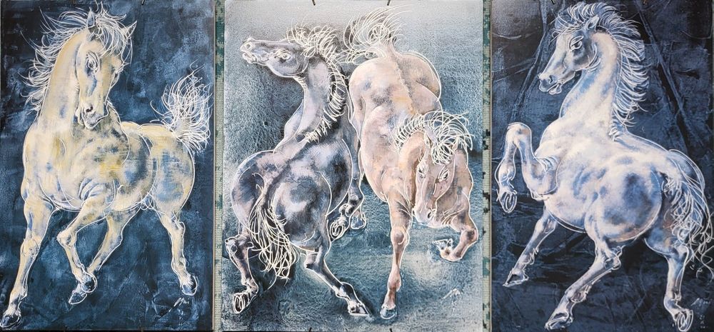 Hans Erni - Triptychon der Pferde (Neu (gemäss Beschreibung)) in Zielebach für CHF 300 – nur ...