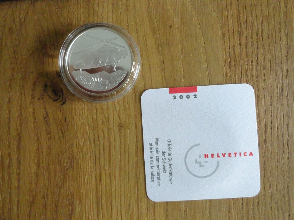 20 Fr. Sonder-Münze 2002 - 50 Jahre REGA - Silber (Neu und originalverpackt) in Gerlafingen für ...