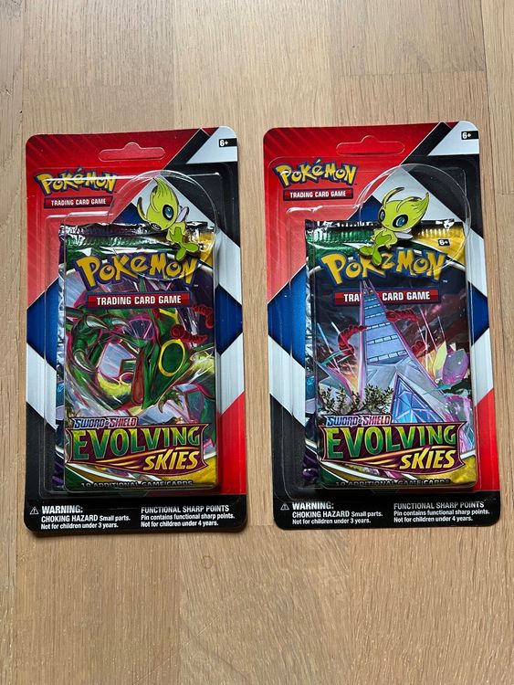2x Pokemon SWSH Blister Booster Pack Evolving Skies Rare (Neu und ...