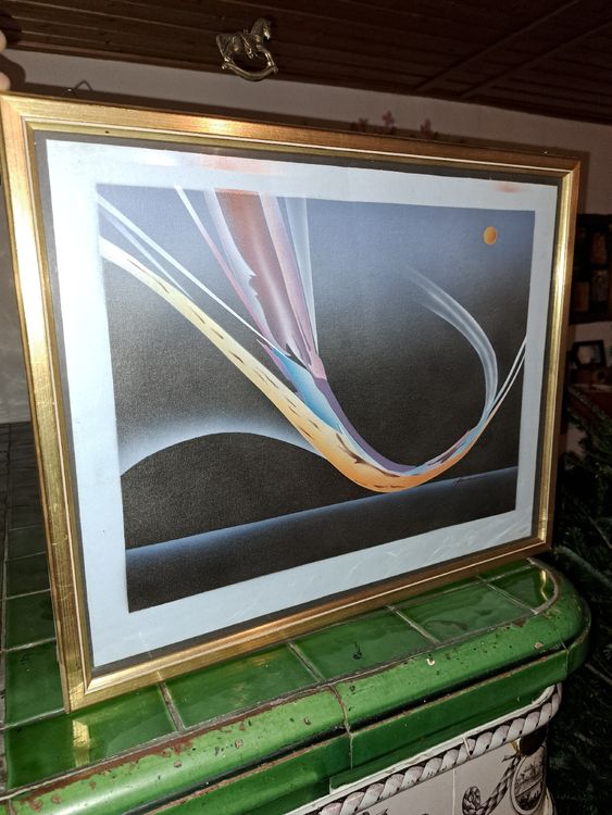 Gerahmtes Bild, signiert, abstrakte Kunst, Hanis (Gebraucht) in ...