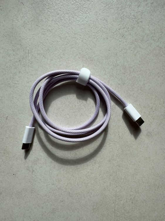 Cable USB-C tressé, couleur menthe - Recharge rapide ! (Neuf avec ...