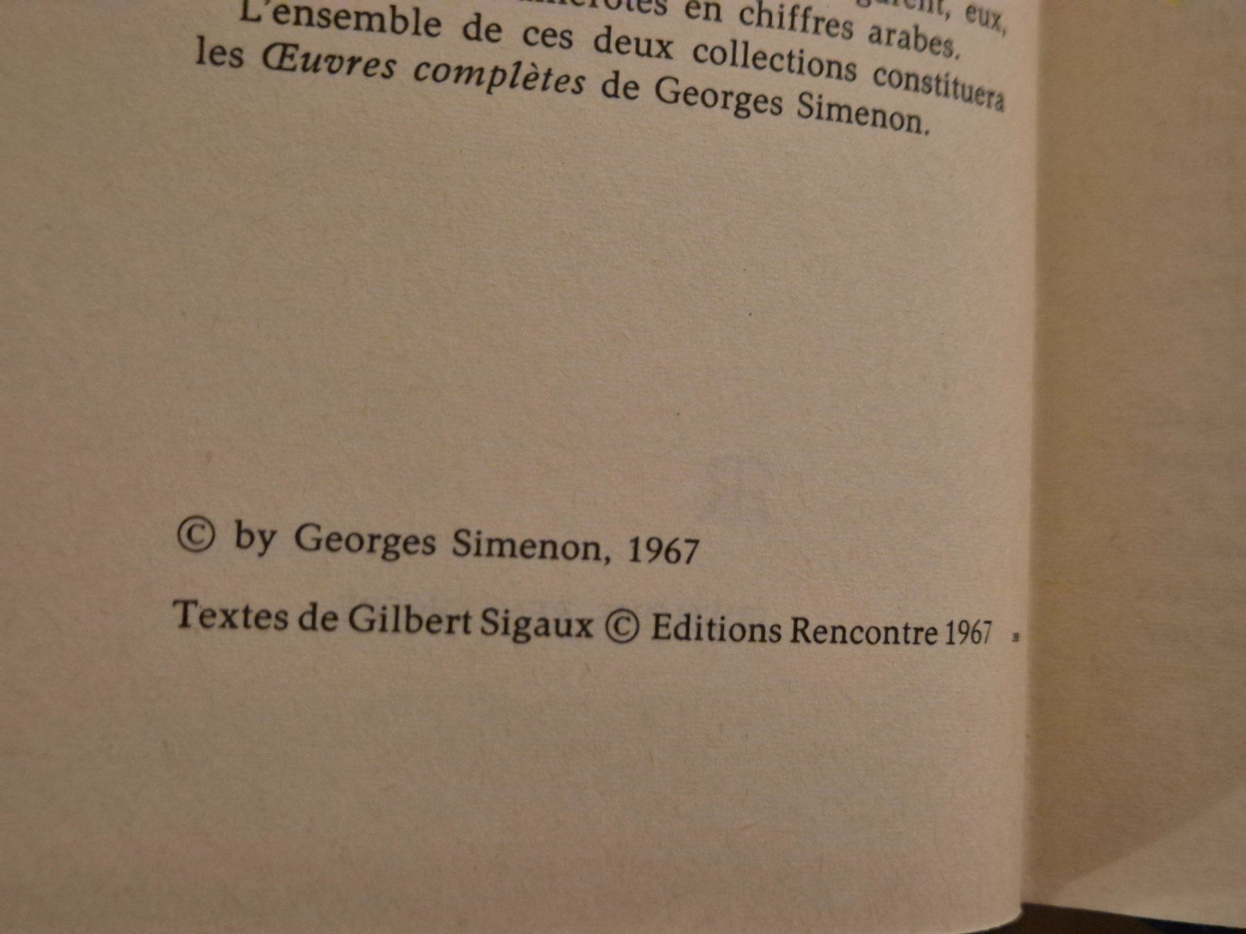 Georges Simenon – lot de 6 volumes reliés (Gebraucht) in Lausanne für ...