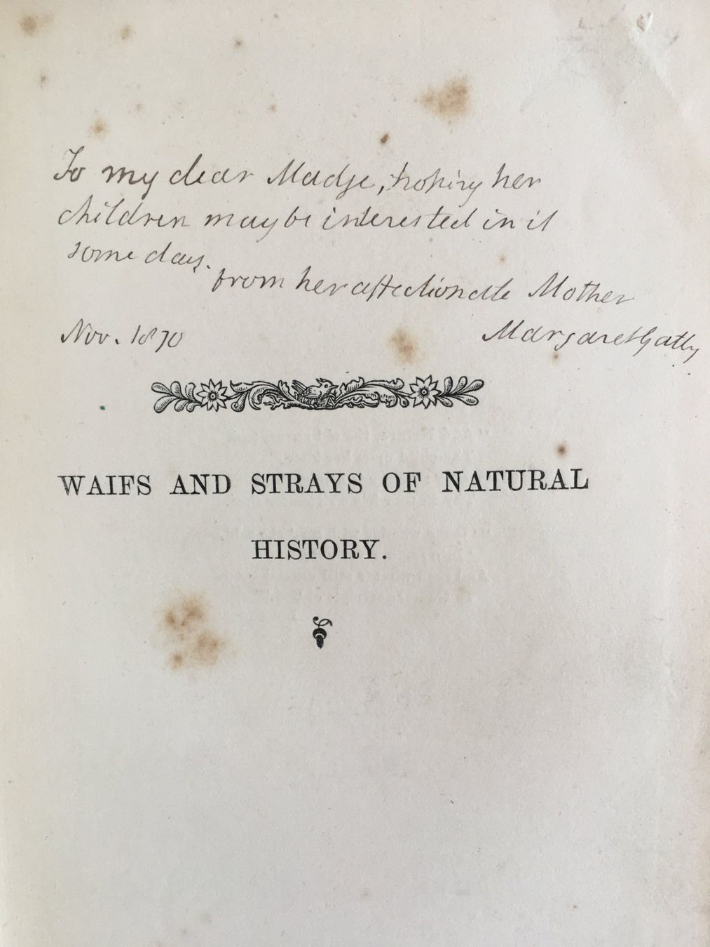 GATTY (1871), Waifs and Strays... ASSOCIATION COPY (Gebraucht) in Uster ...