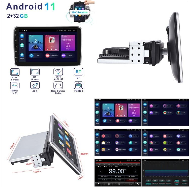 1 DIN Autoradio DAB Carplay 10 Zoll 32GB 2GB Fortwo Ducato (Neu und originalverpackt) in Chiasso ...