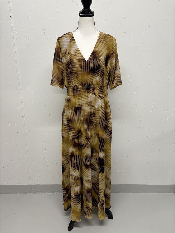 Manor Kleid Gr. 38 Braun Maxikleid Batik Viskose | Kaufen auf Ricardo