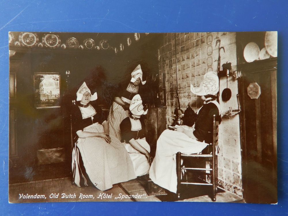1928,Volendam, Old Dutch Room , Hotel "Spander", Photokarte (Gebraucht ...