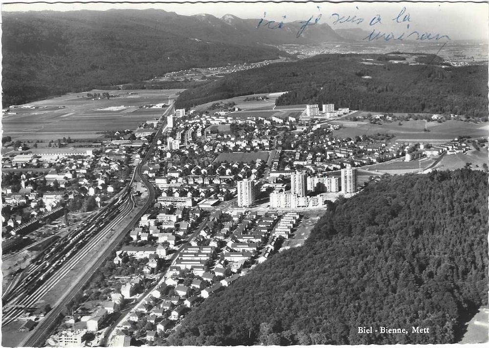 Biel Bienne Mett Flugaufnahme 1965 GF (Gebraucht) in Brenles für CHF 4 – mit Lieferung auf ...