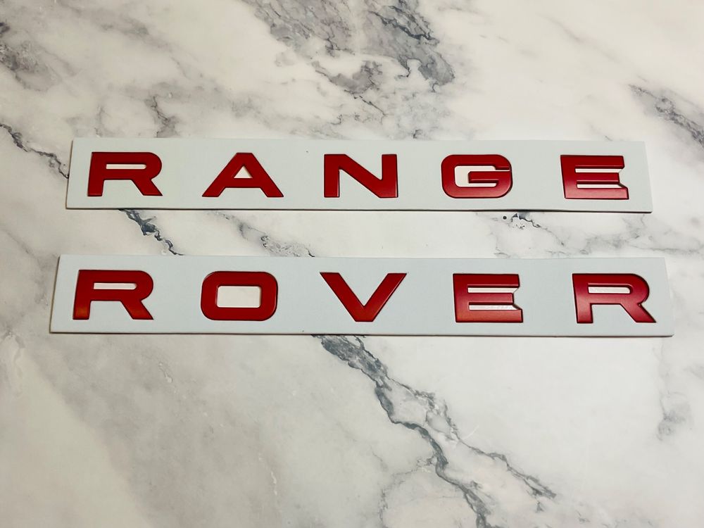 Range Rover 3D Emblem Logo Schriftzug Rotmatt Neu (Neu und ...