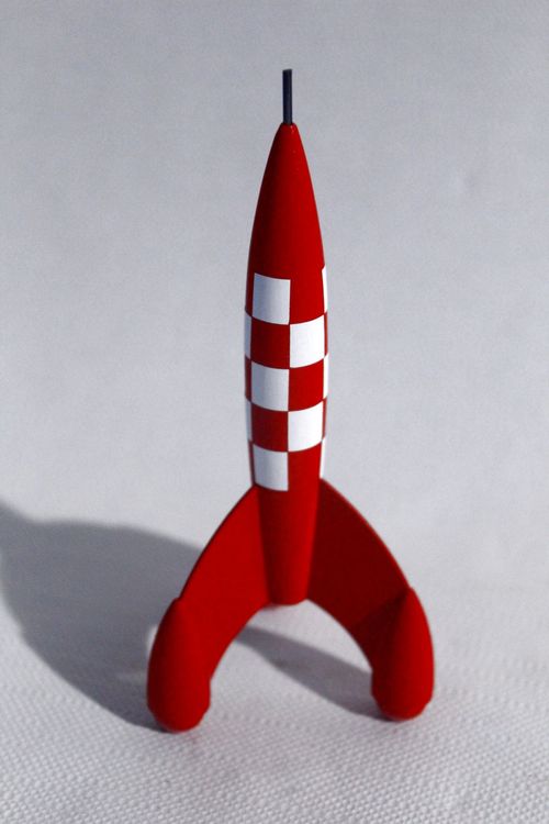 TINTIN / TIM & STRUPPI, Rakete, metall, unbespielt, um 1995 (Gebraucht ...