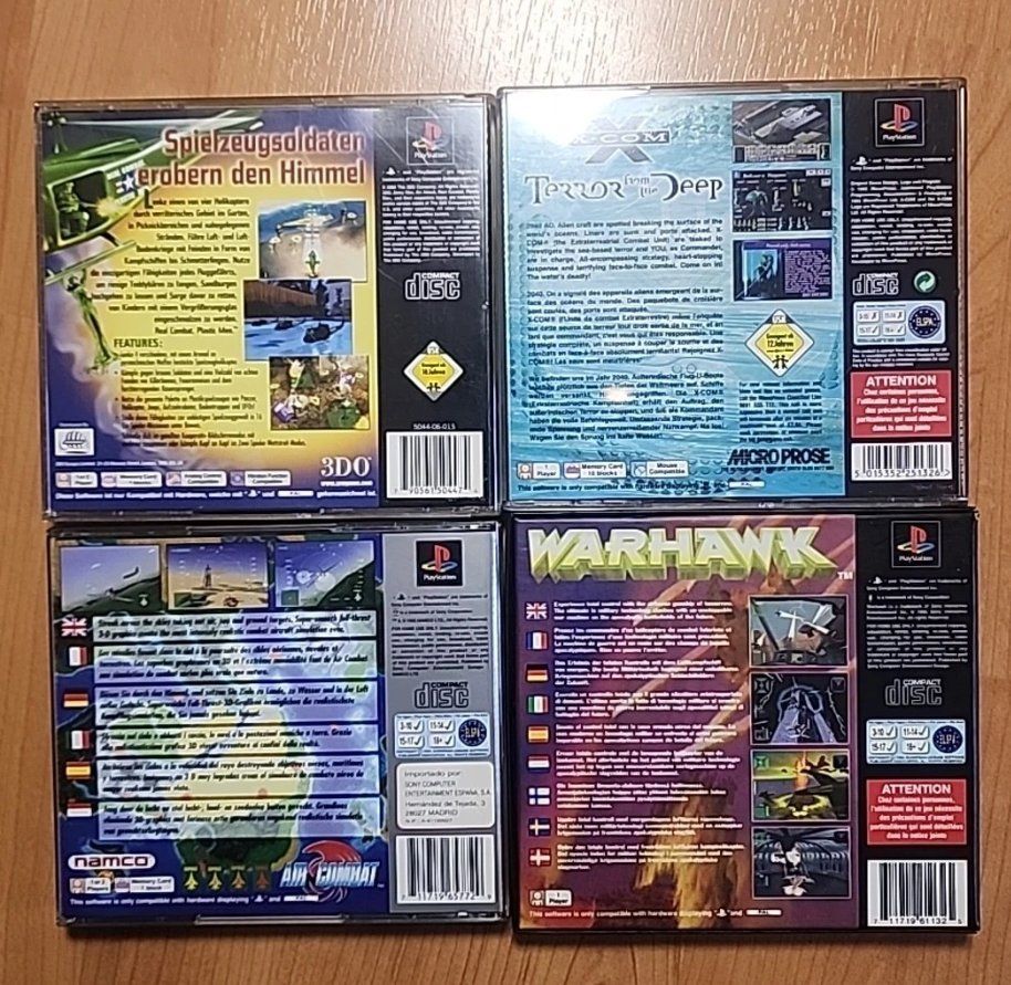 PS1 4er Set – Army Men + X-COM + Warhawk + Air Combat (Gebraucht) in ...