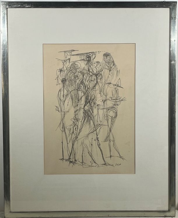 Hans Fischer (1909-1958) Grosse Lithographie Handsigniert (Gebraucht ...