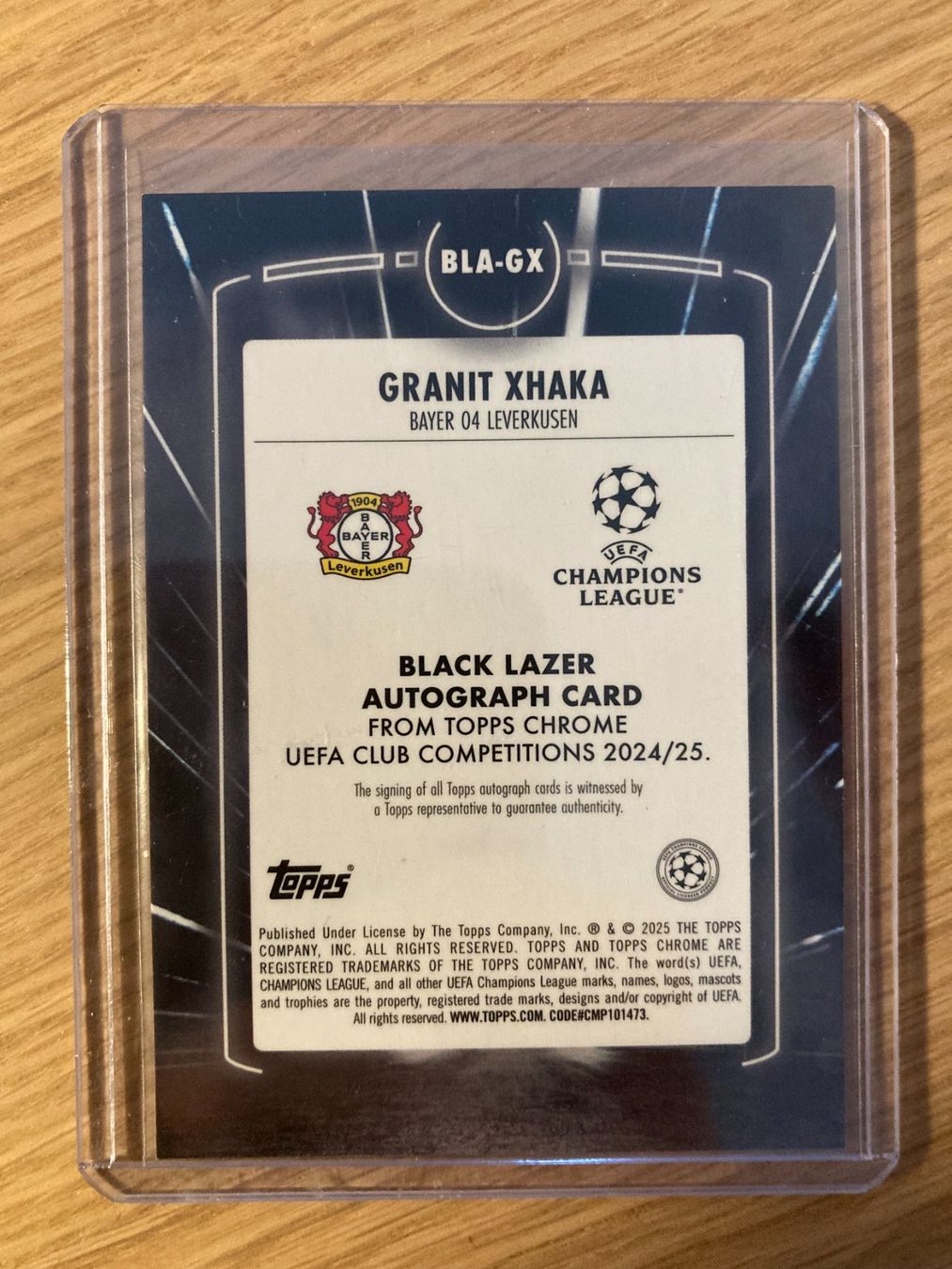 Topps Chrome UEFA 2024-25 - Granit Xhaka Auto Black Lazer (Gebraucht ...
