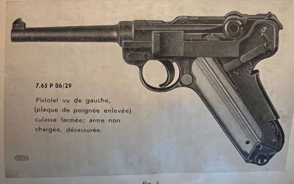 Ww2 Reglement 1939 pistolet parabellum pistole armée suisse | Acheter ...