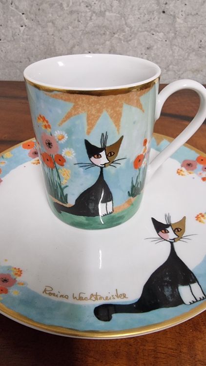 Katzenteller / Tasse Goebel Rosina Wachtmeister (Gebraucht) in Thal für CHF 5 – mit Lieferung ...