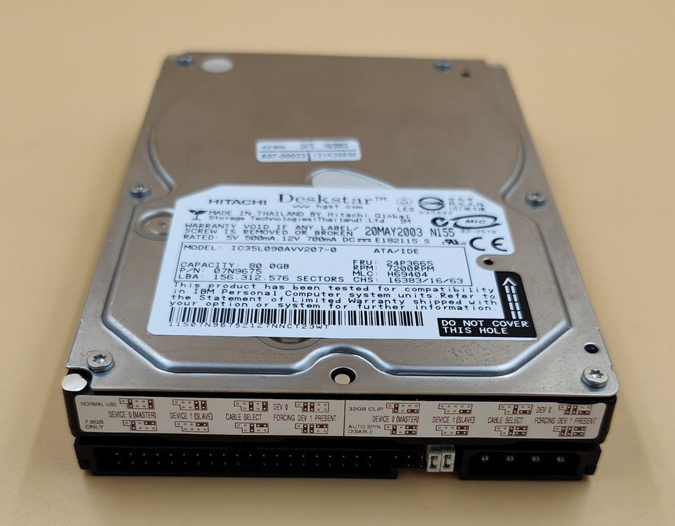 Harddisk Hitachi Deskstar 3.5" IDE 80GB (Gebraucht) in Dietlikon für ...