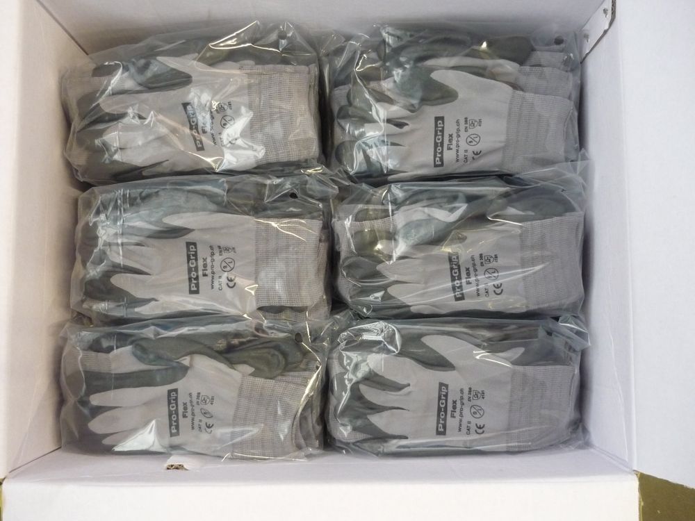 144 Paar XL Pro Grip Flex Nitril Arbeitshandschuhe Garten us (Neu und ...