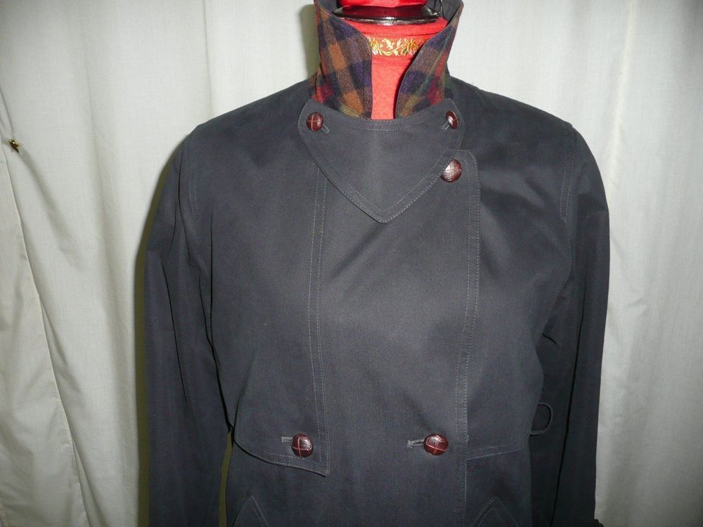 Trenchcoat klassisch BARONIA Mantel Stil Burberry dunkelblau (Gebraucht ...