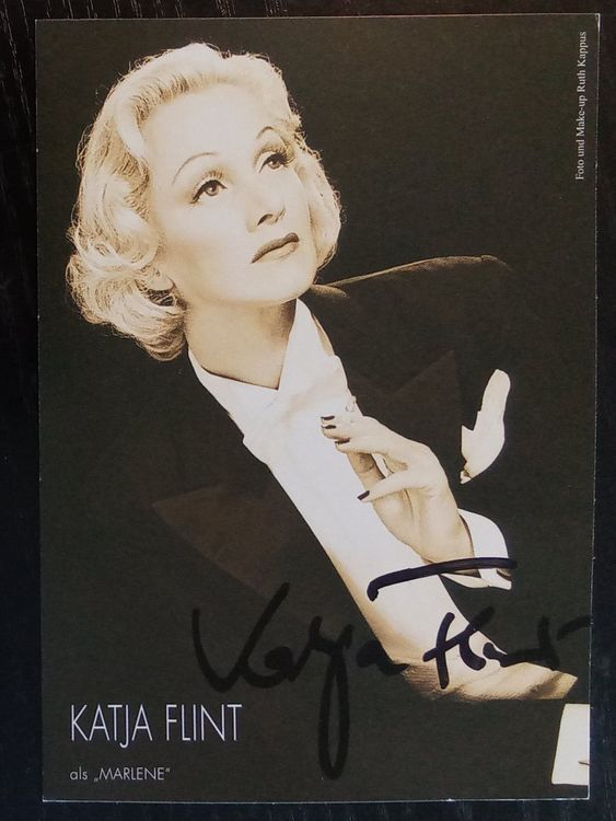 Katja Flint MARLENE DIETRICH Autogramm Fotopostkarte 10x15cm (Gebraucht ...