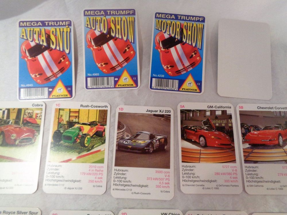 Auto Quartett - Motor Show / Piatnik (Gebraucht) in Bellach für CHF 5 ...