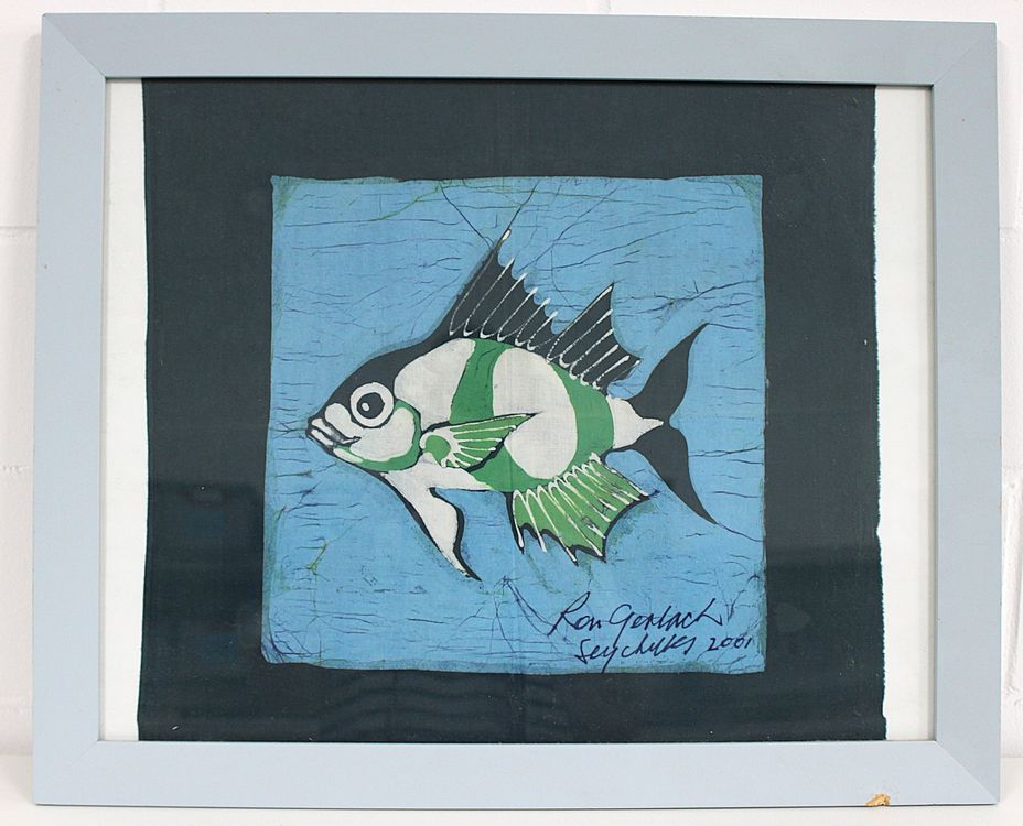 Stoffdruck "Fisch" von Ron Gerlach, Seychellen 2001 (Gebraucht) in ...
