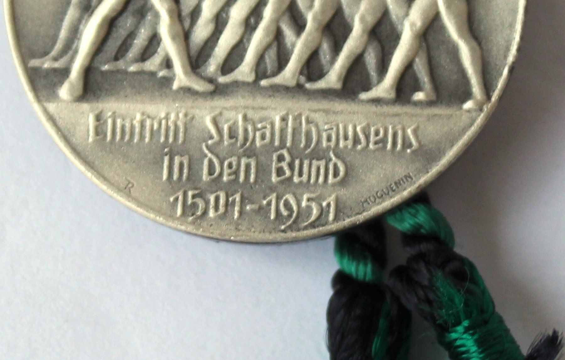 Abzeichen Schweiz 450 Jahre Eintritt Schaffhausen in d. Bund (Gebraucht ...