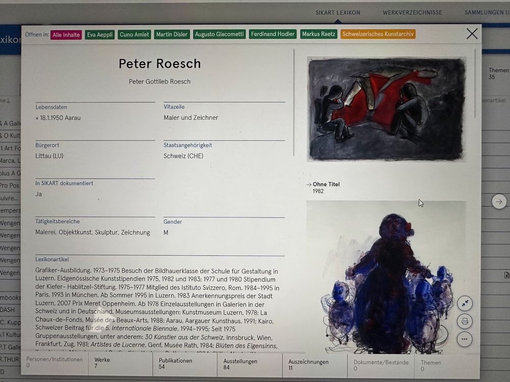 Peter ROESCH (1950) / Gouache | Kaufen auf Ricardo