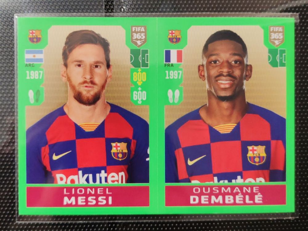 Lionel MESSI Dembelé Barca Fifa 365 2019/2020 PANINI Sticker (Neuf ...