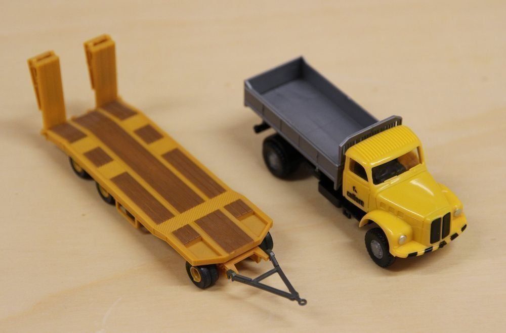 Saurer, Cellere,2 Achs-Kipper, 3 Achs-Tiefganganhänger, 1:87 (Neu ...