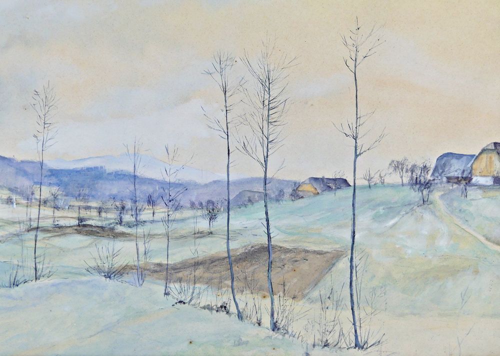 Aquarell "Schüpfen" von Rudolf Müller (1892-1972) | Kaufen auf Ricardo