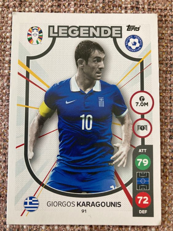 Topps Match Attax Euro 2024 Giorgos Karagounis (Neuf (Voir description ...