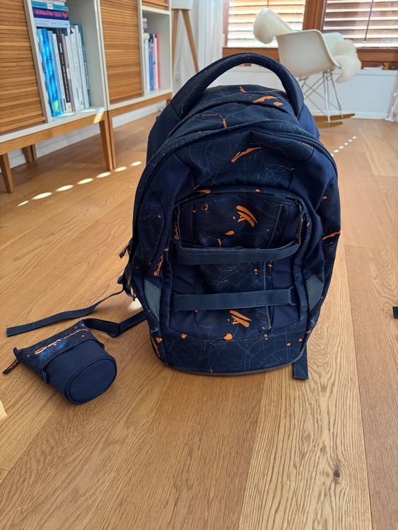 Satch Pack Schulrucksack blau mit Etui (Gebraucht) in Rifferswil für ...