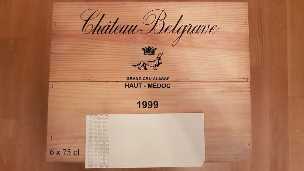 Château Bellgrave, 1999 Haute Médoc 6Fl. in orig. Holzkiste (Neu ...
