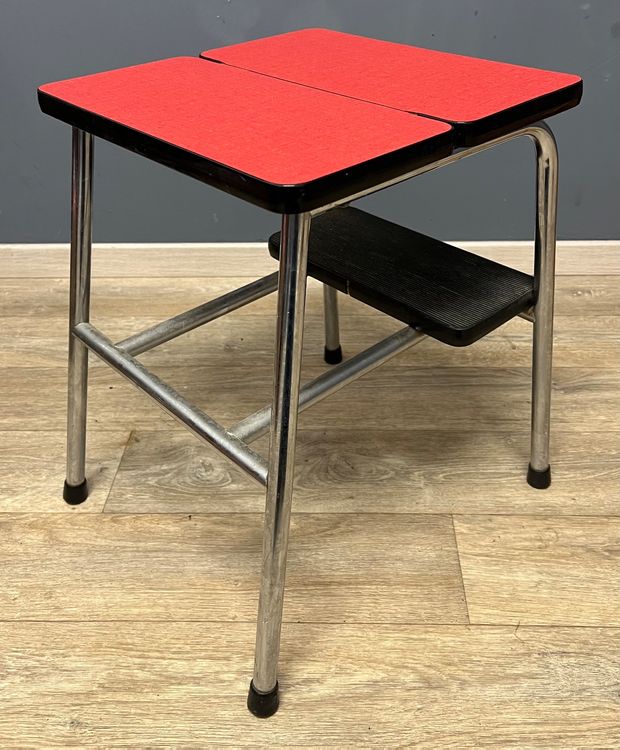 60/70er Designklassiker Hocker 2 Tritt Kelko Hocker Rot (Gebraucht) in ...