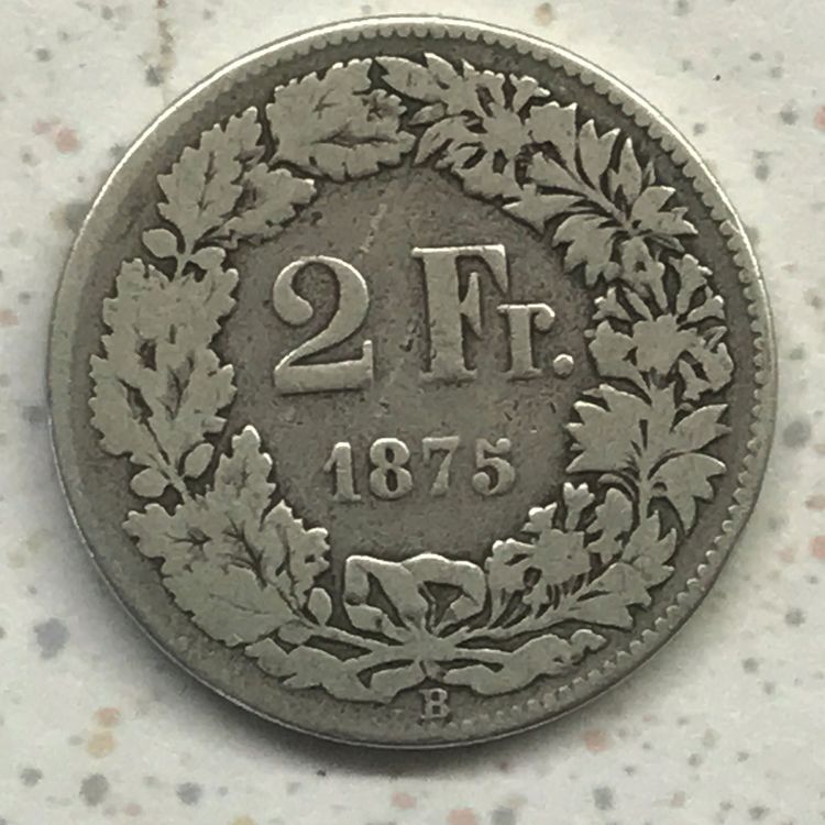 1875 2 Franken sehr selten !!!! (Gebraucht) in Winterthur für CHF 7 – mit Lieferung auf Ricardo ...