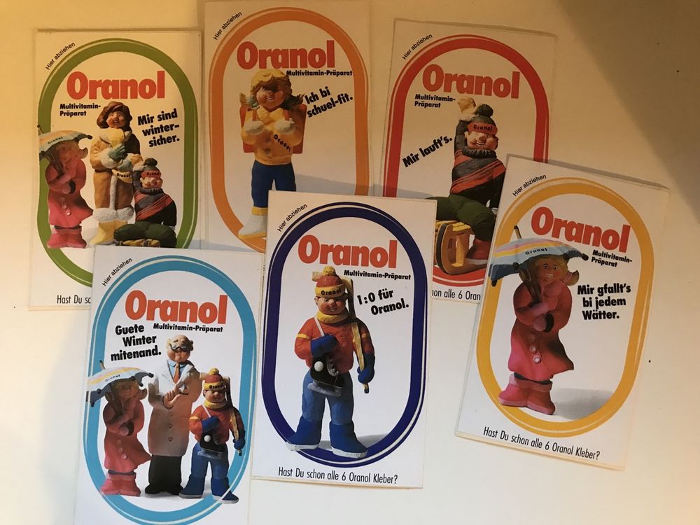 6 Oranol Kleber, Winter, Sammler, Retro | Kaufen auf Ricardo