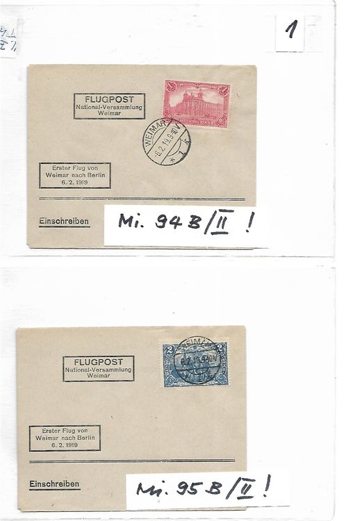 1919 : Erstflug Weimar-Berlin ; UNIKATE (Gebraucht) in Reinach BL für CHF 5 – mit Lieferung auf ...