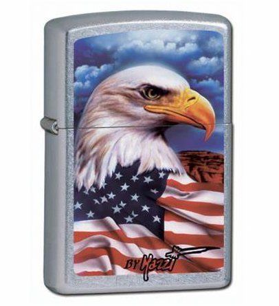 Zippo Feuerzeug Adler USA Flagge Mezzi Chrom NEU (Neu und ...