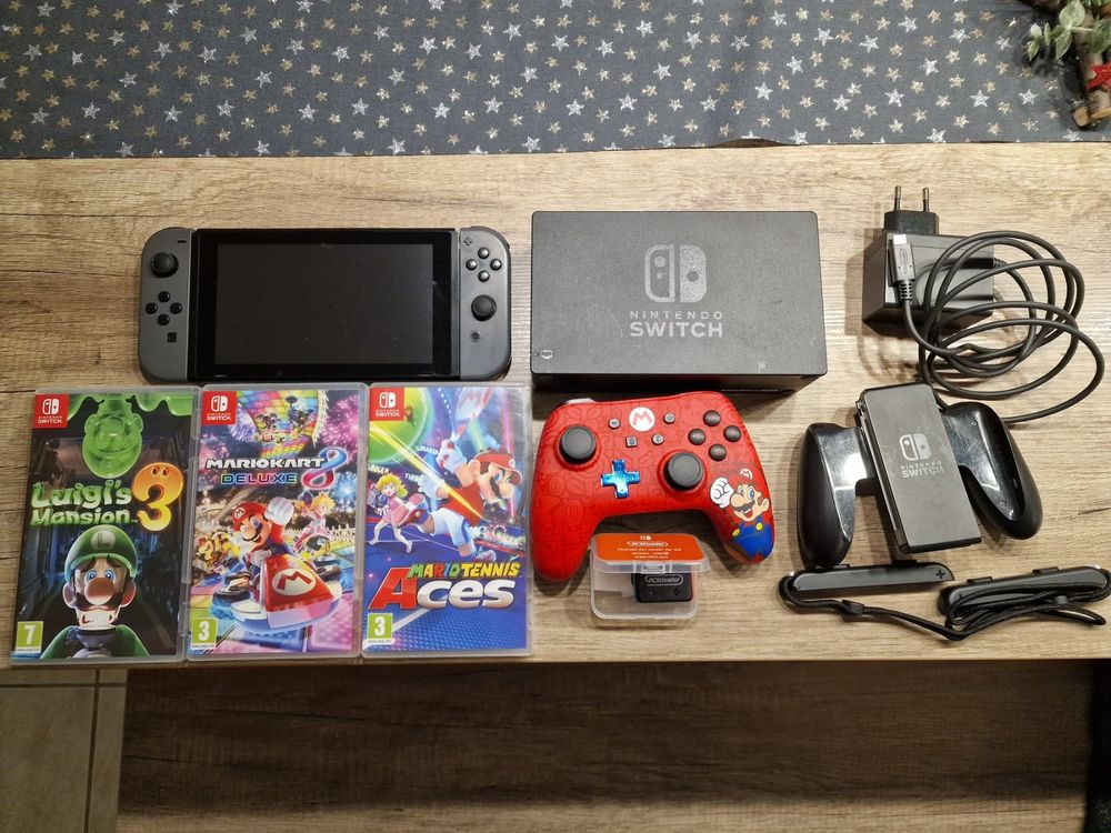 Nintendo Switch 1.Version mit viel Zubehör und Games (Gebraucht) in ...