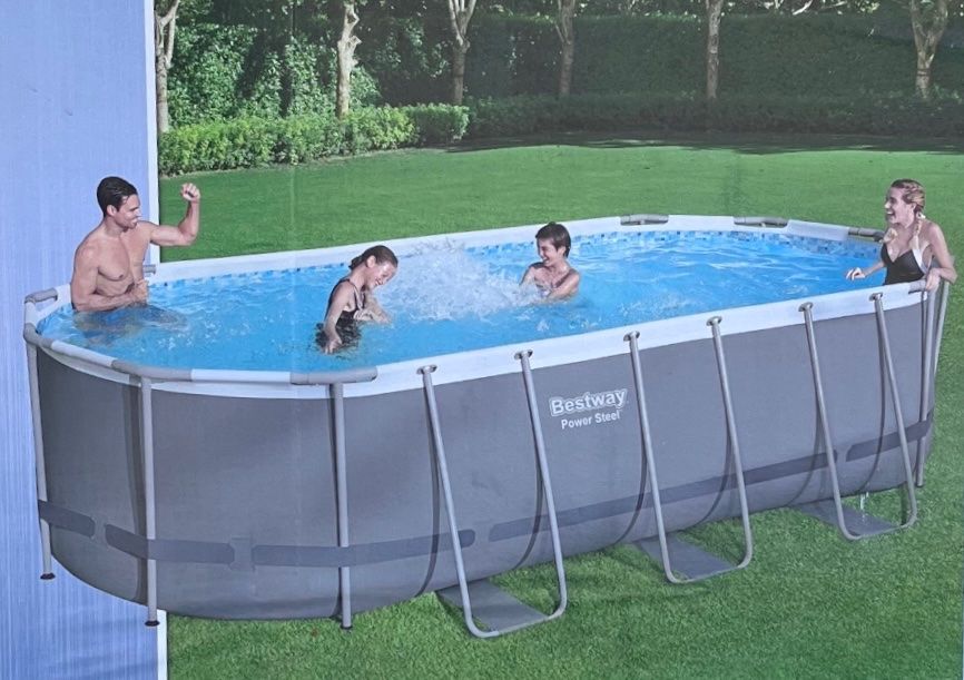 Pool Bestway Power Steel 5.49m x 2.74m / Tiefe 1.22m (Gebraucht) in Speicher für CHF 161 – nur ...