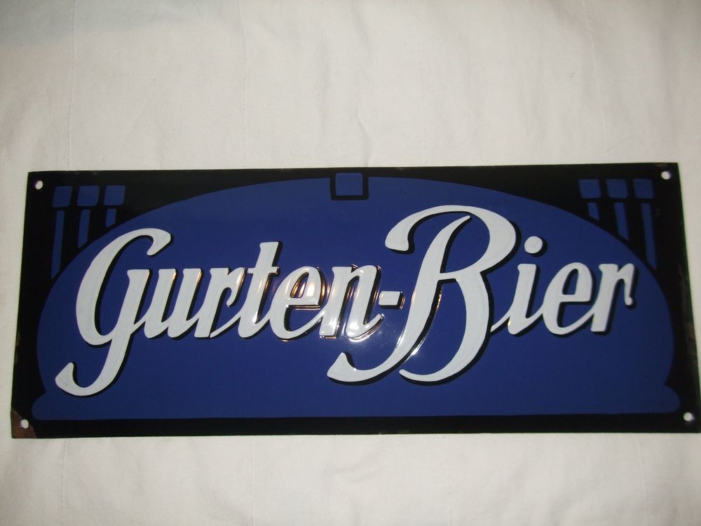 Gurten Bier Emailschild um 1900 / Kein Blech Schild !! (Gebraucht) in ...