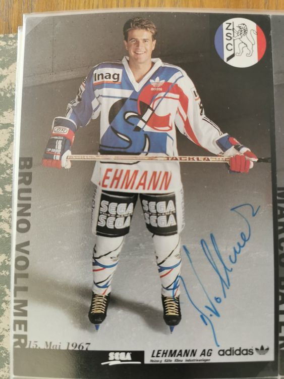 Signierte Autogrammkarte Bruno Vollmer ZSC Lions | Kaufen auf Ricardo
