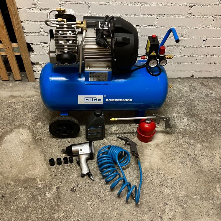 Güde Kompressor 50 Liter ☆ 400/10/50 DG 15 T inkl. Zubehör (Gebraucht ...