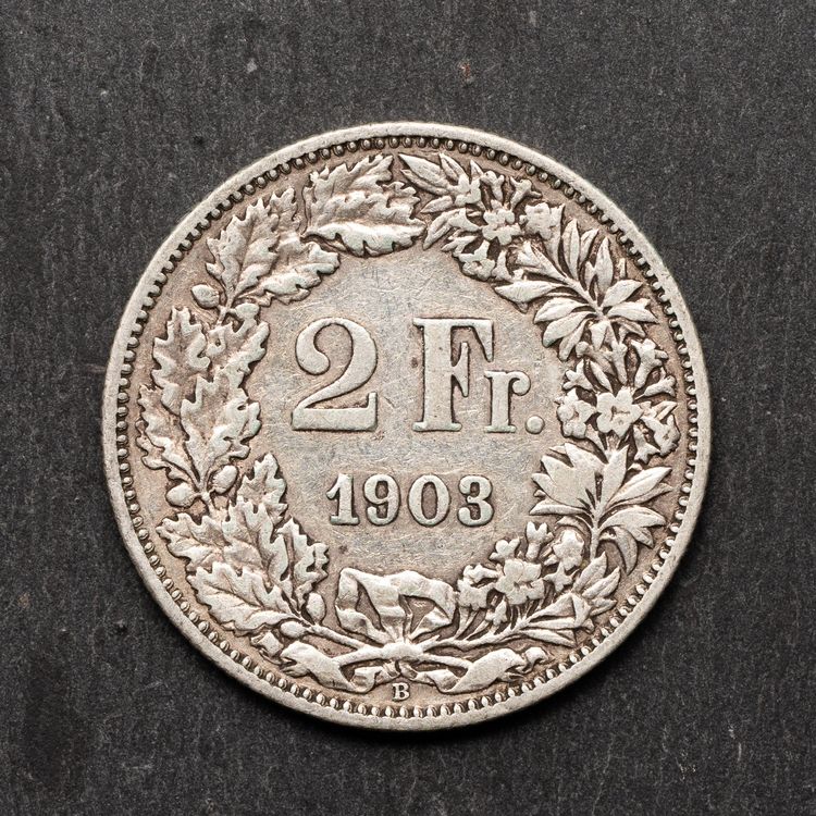 Silbermünze 2 Franken Helvetia 1903 Schweiz Swiss Franc | Kaufen auf Ricardo