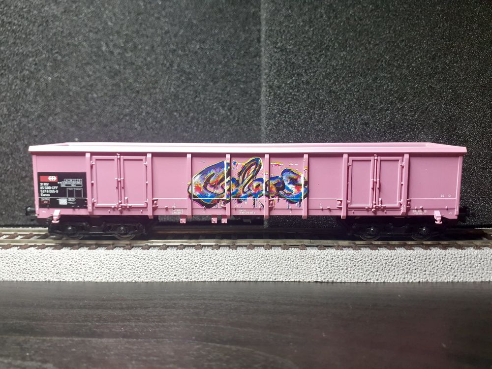 Staibler SBB offener Güterwagen Graffiti Colors H0 AC/DC RAR | Acheter ...