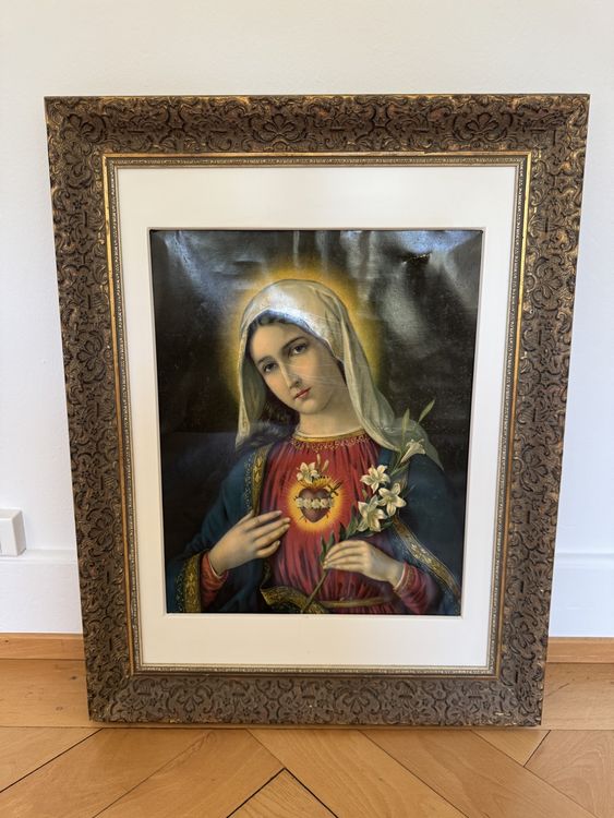 Maria Bild Ikone Holzrahmen Antik (Gebraucht) in Zürich für CHF 15 ...